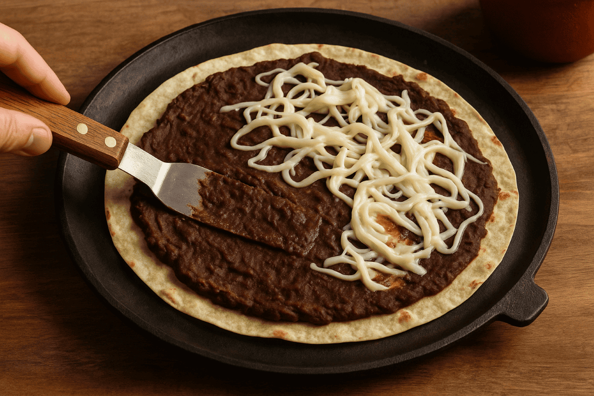 Tlayuda Recipe: The Mexican Street Pizza with Beans, Cheese & Grilled ...